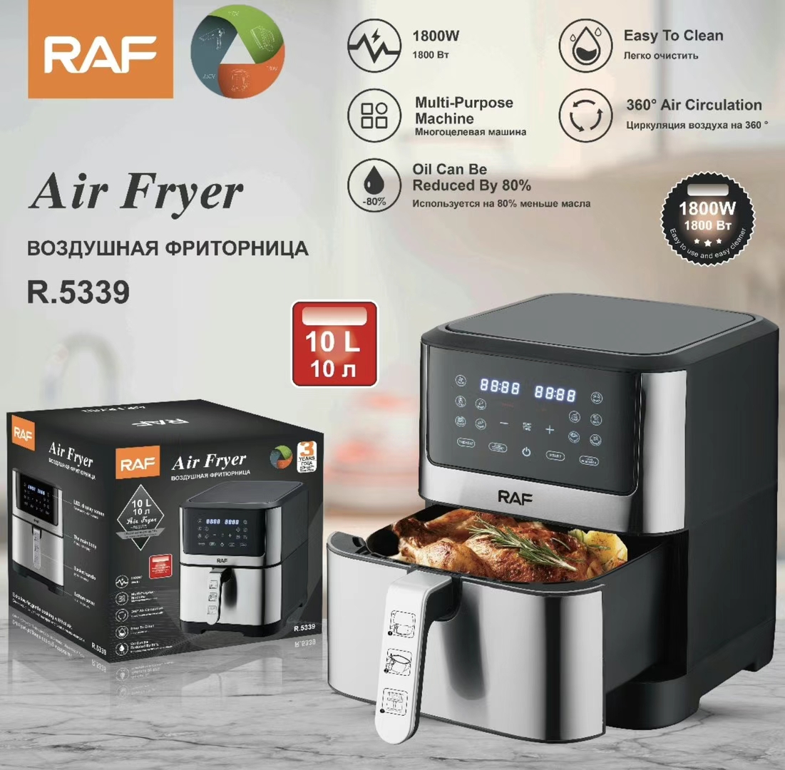 سرخ کن رژیمی10لیتری راف (بدون روغن) RAF مدلR_5339 - رویان مارکت سرخ کن رژیمی10لیتری راف