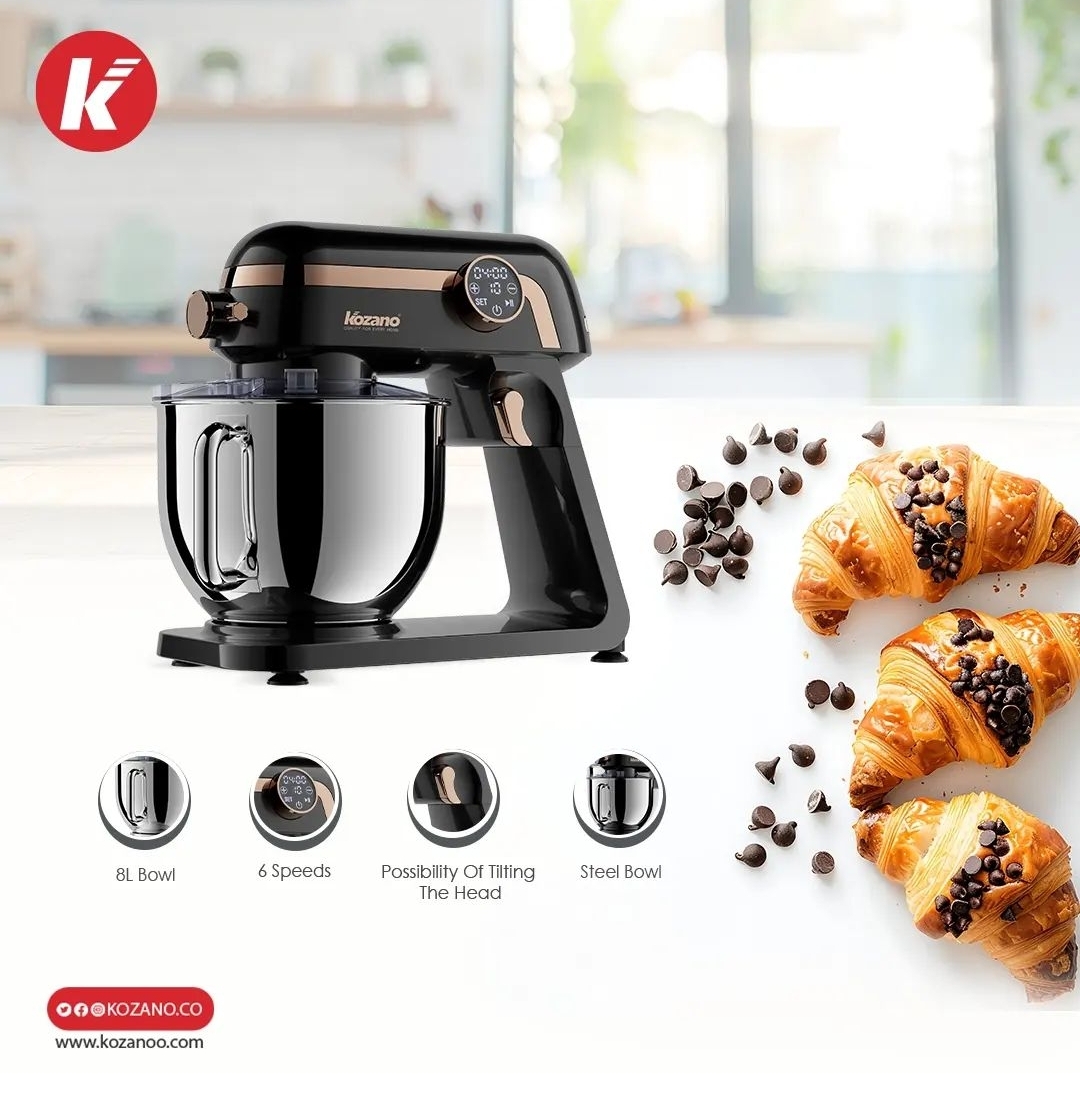 همزن فوق حرفه ای 8 لیتری کوزانو Kozano مدل:SM801 - رویان مارکت همزن